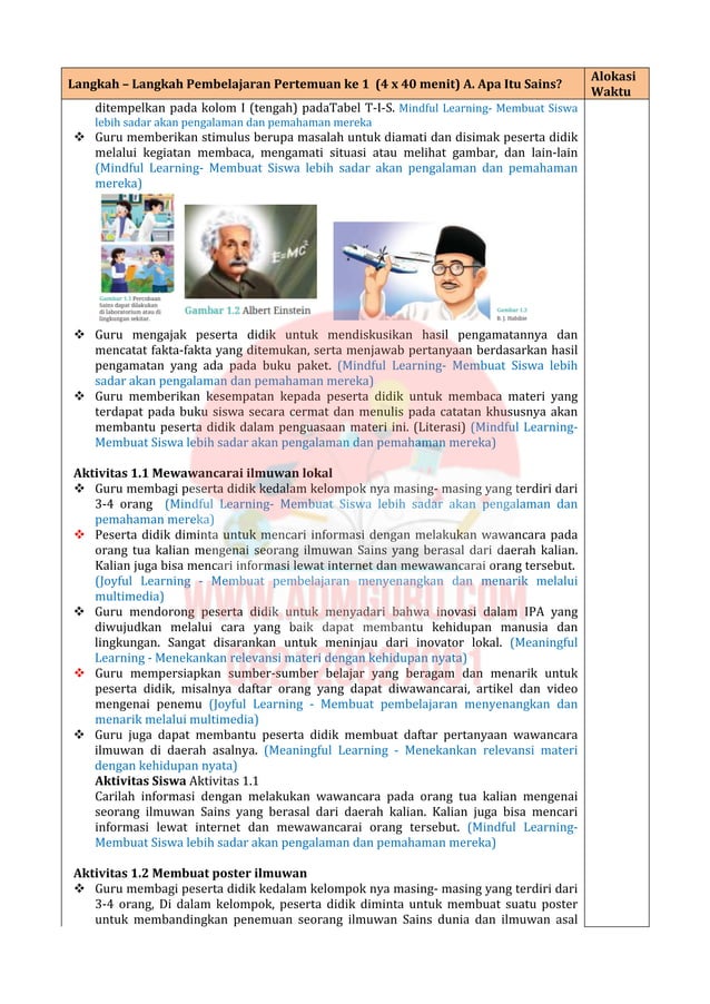 Modul Ajar IPA Kelas 7 Deep Learning Terbaru | PDF