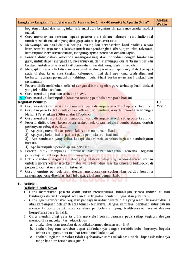 Modul Ajar IPA Kelas 7 Deep Learning Terbaru | PDF