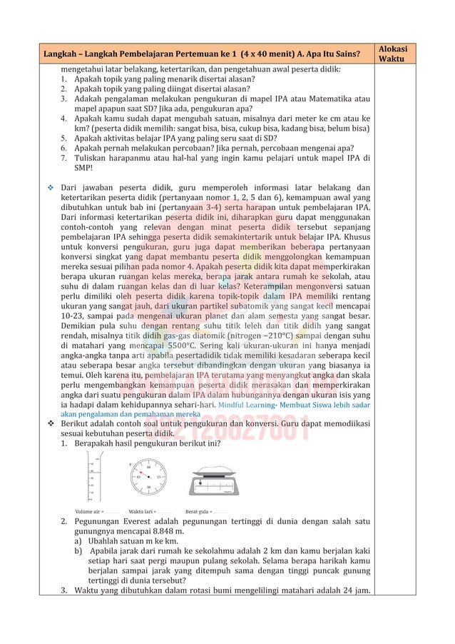 Modul Ajar IPA Kelas 7 Deep Learning Terbaru | PDF