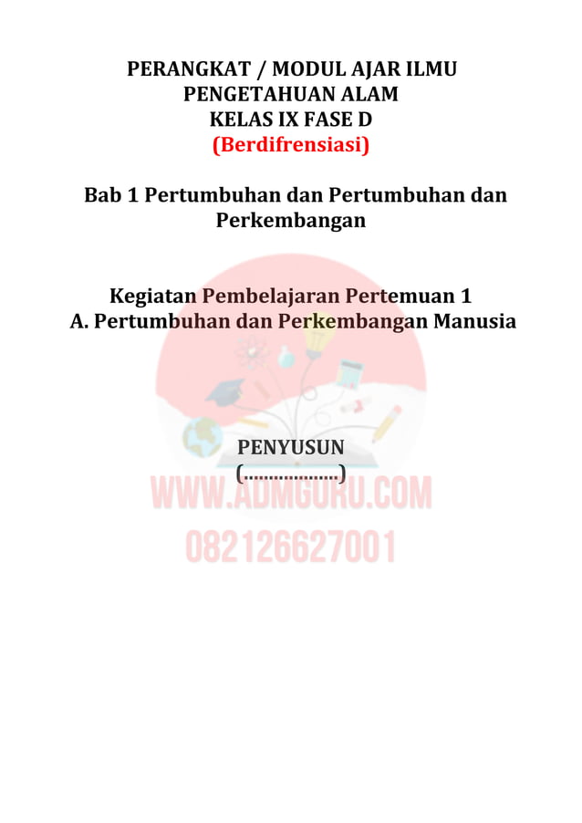 Modul Ajar IPA Kelas 9 Deep Learning Terbaru | PDF