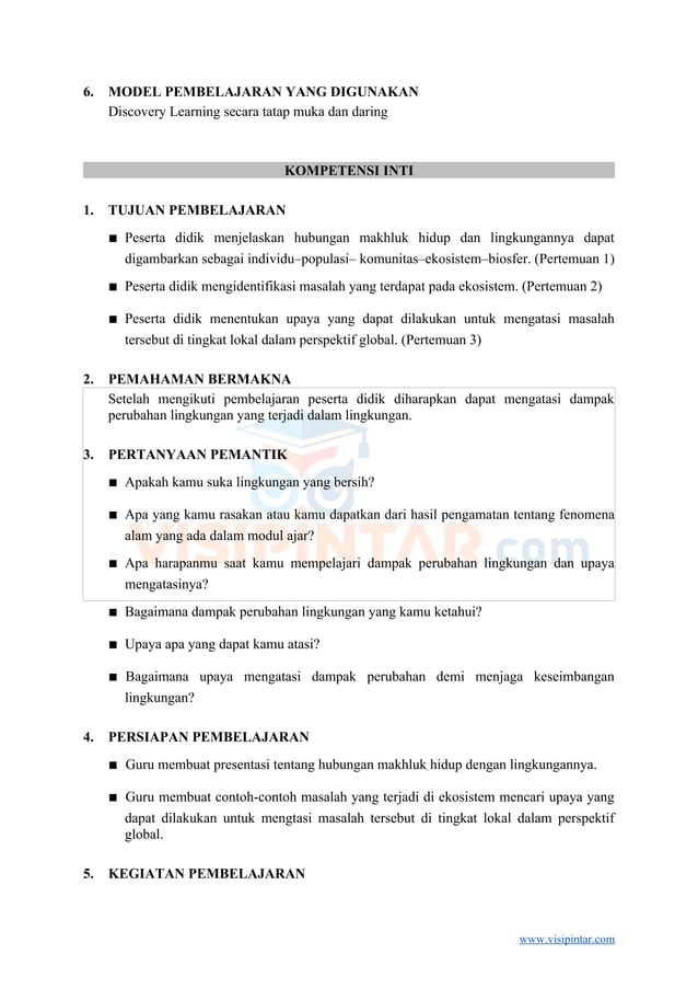 Modul Ajar IPAS SMK Kelas 10 Kurikulum Merdeka | DOCX