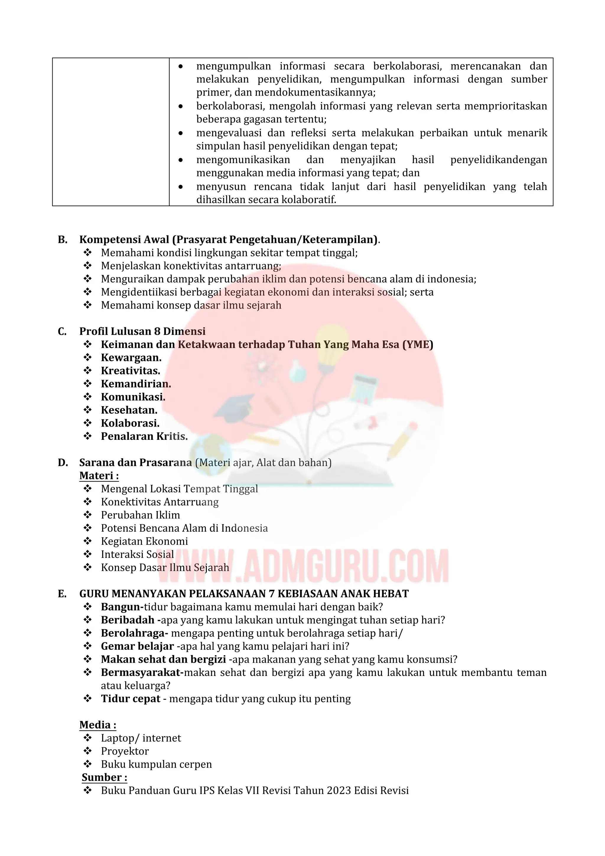 Modul Ajar IPS Kelas 7 Deep Learning | PDF