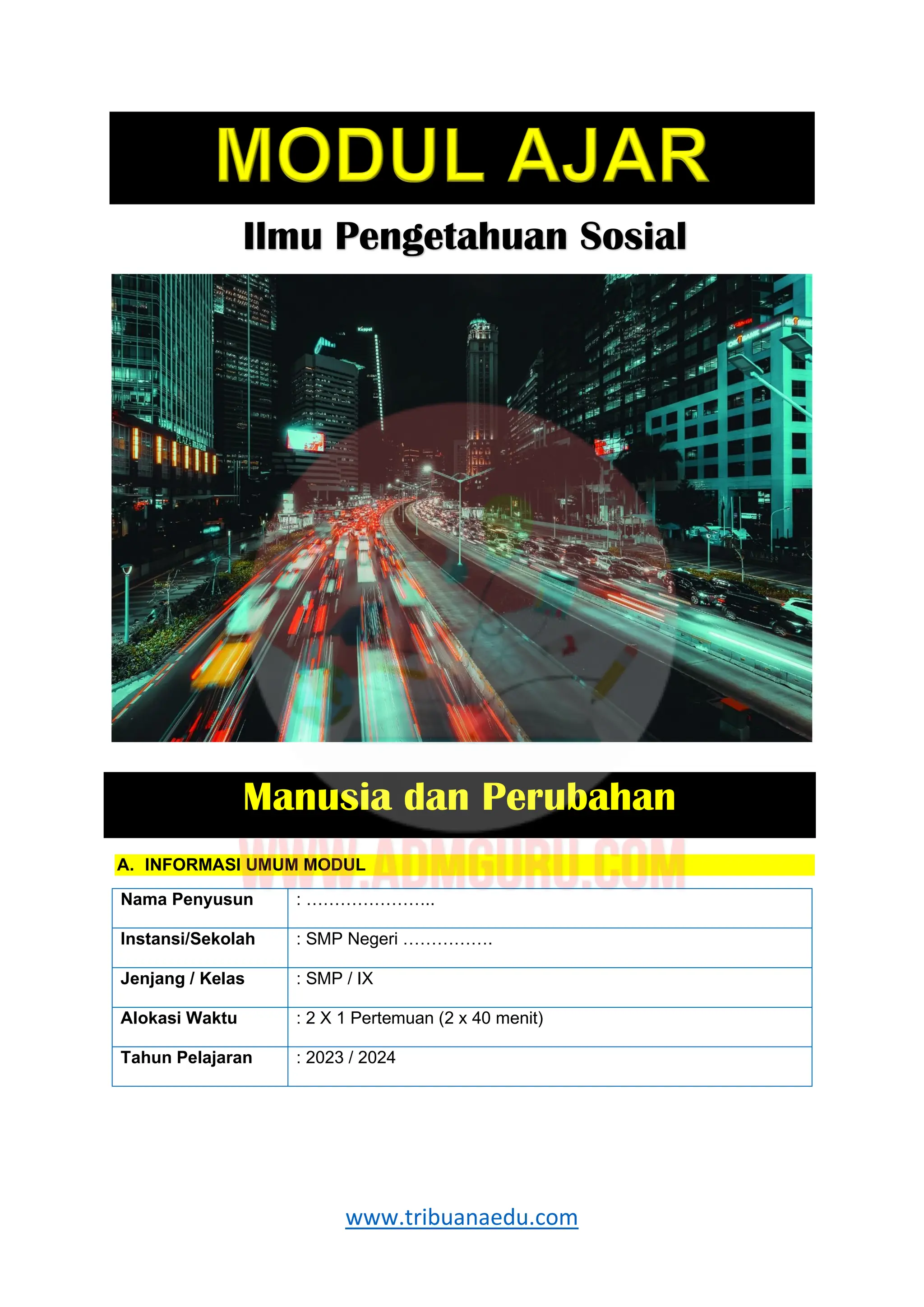 Modul Ajar IPS Kelas 9 Kurikulum Merdeka | PDF