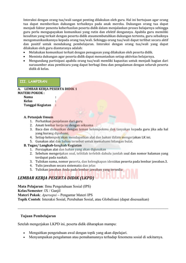 Modul Ajar IPS Kelas 9 Deep Learning | PDF