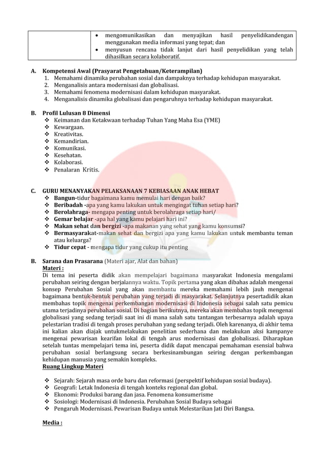 Modul Ajar IPS Kelas 9 Deep Learning | PDF
