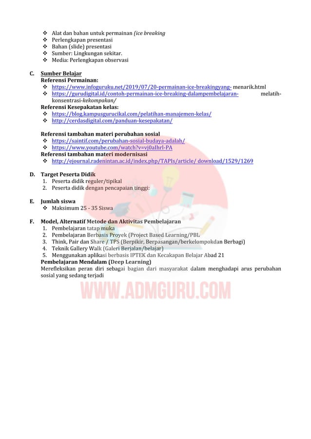 Modul Ajar IPS Kelas 9 Deep Learning | PDF