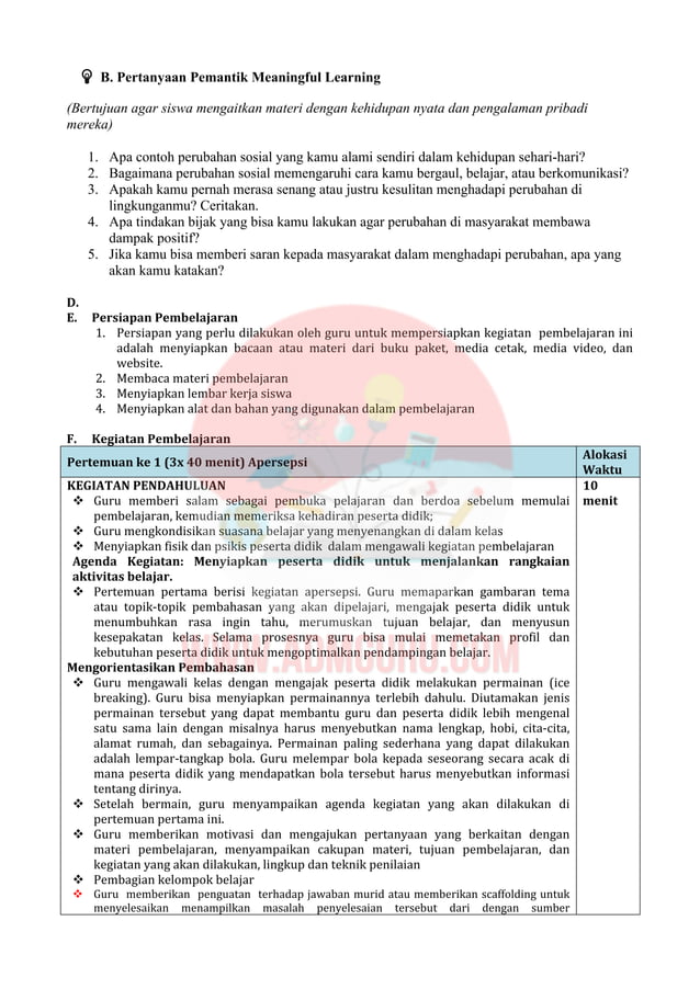 Modul Ajar IPS Kelas 9 Deep Learning | PDF