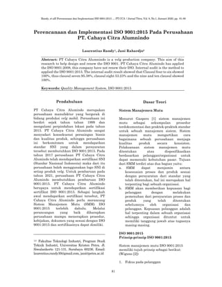 Contoh ISO 9001 di Perusahaan Konsultans | PDF