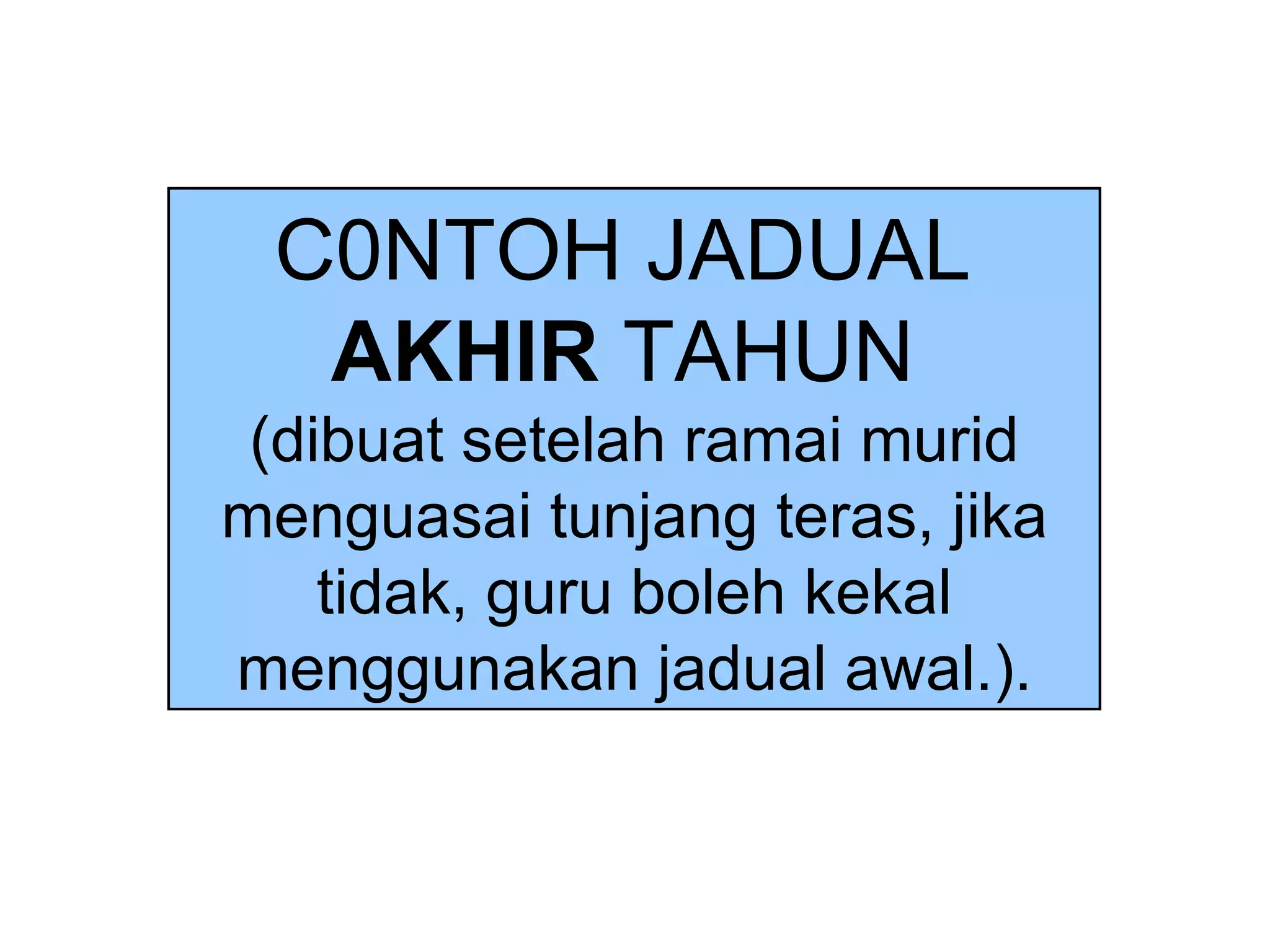 Contoh jadual waktu kspk prasekolah | PPT