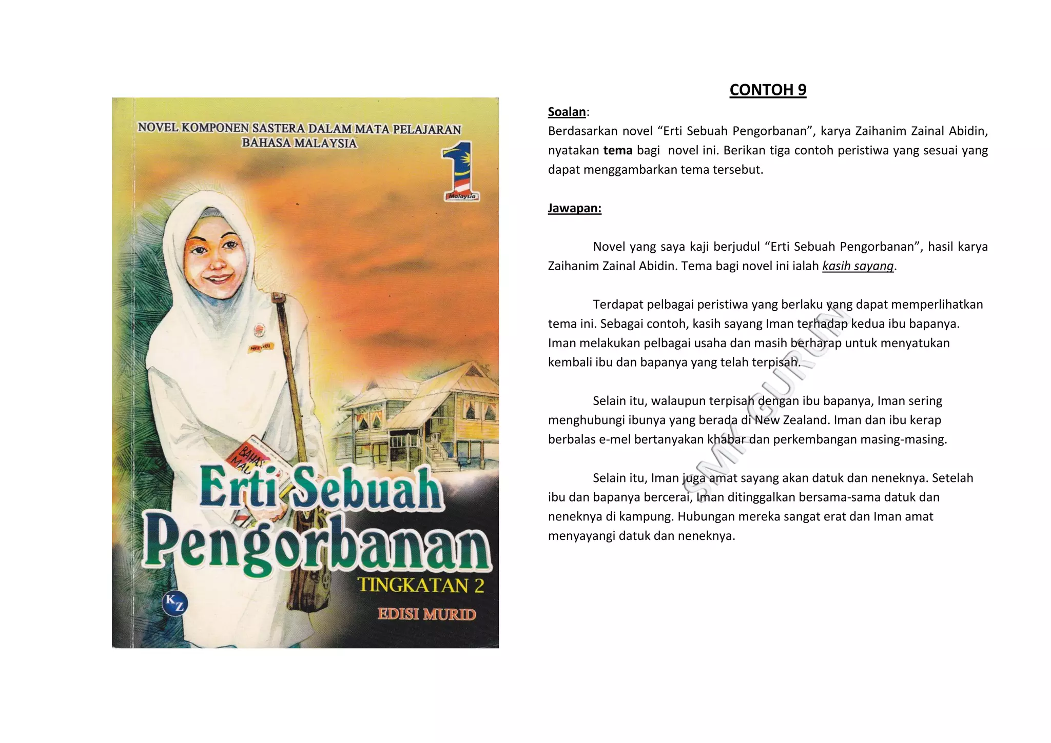 Contoh jawapan kajian novel pmr (edisi percuma) | PDF