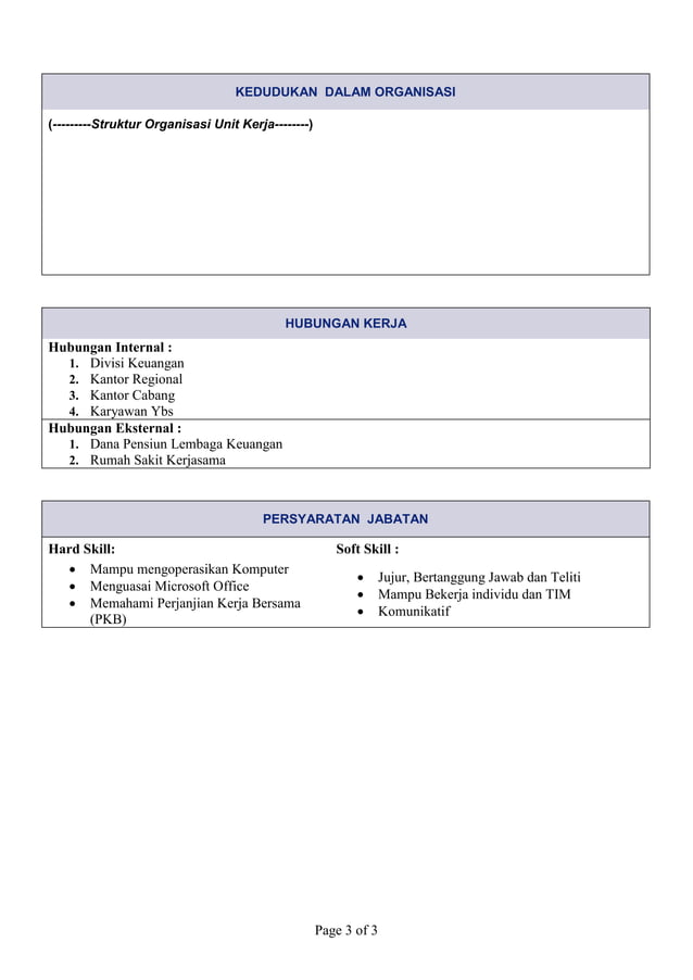 Contoh jobdesc | PDF