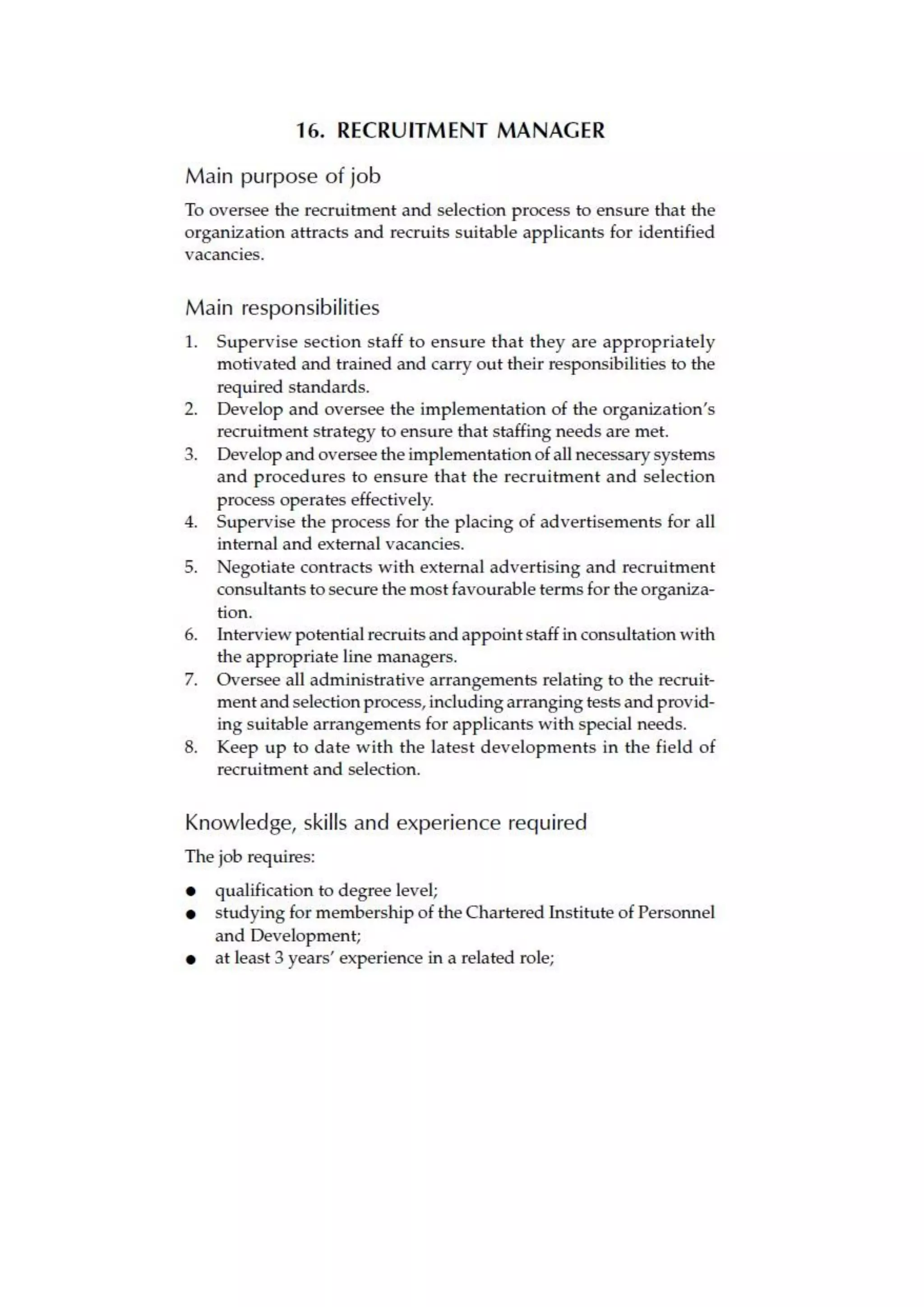 Contoh job description lengkap | PDF | Business | Business and Finance