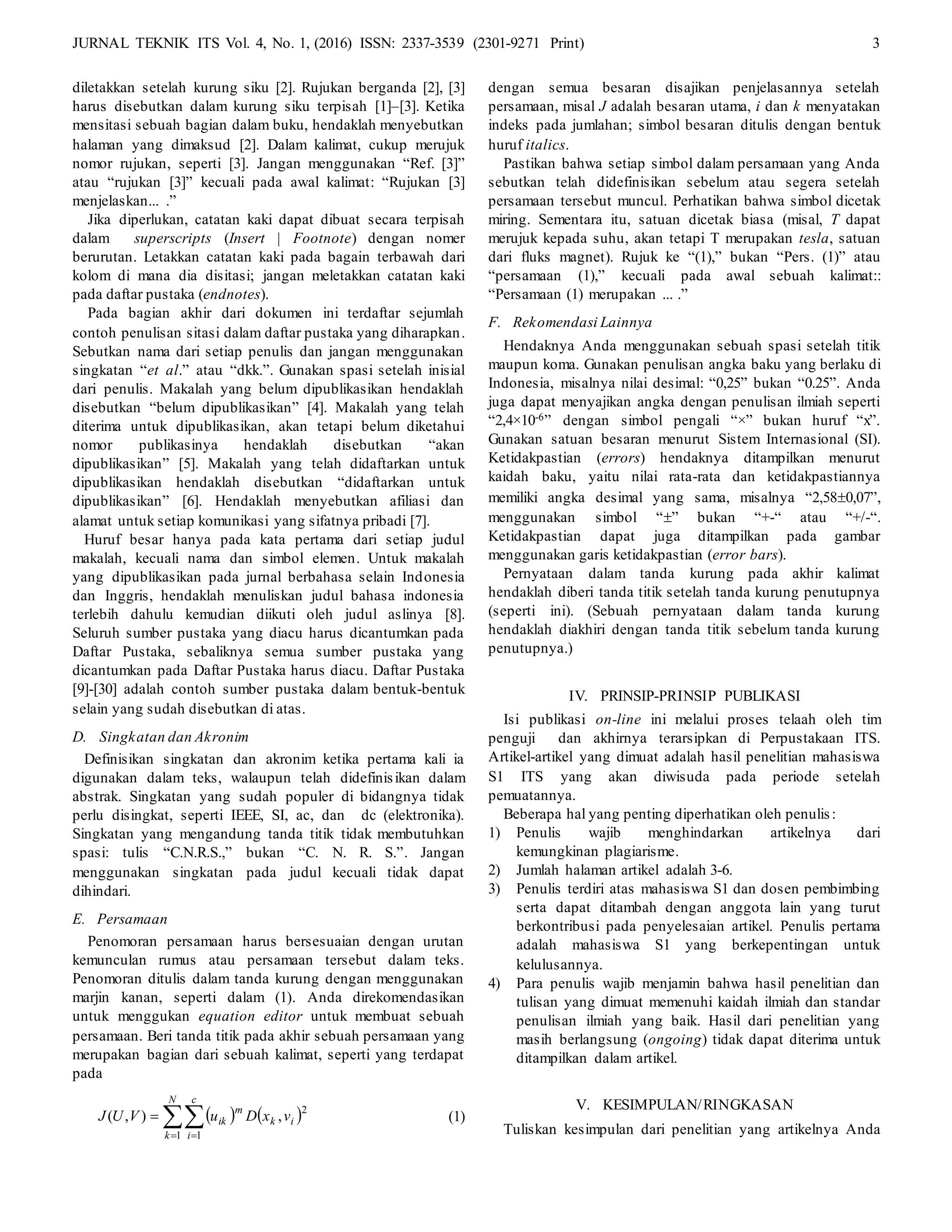 Contoh jurnal ilmiah its | DOCX