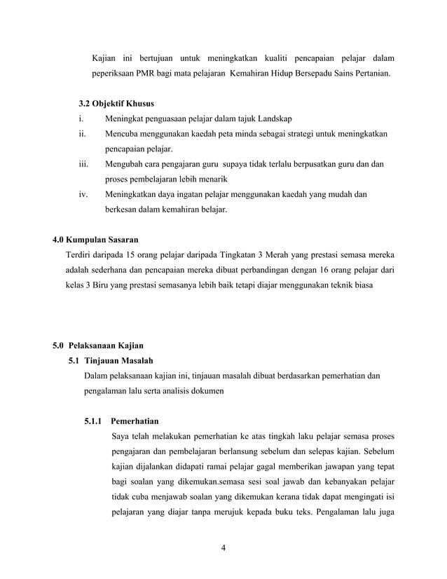 Contoh kajian tindakan 1 | PDF