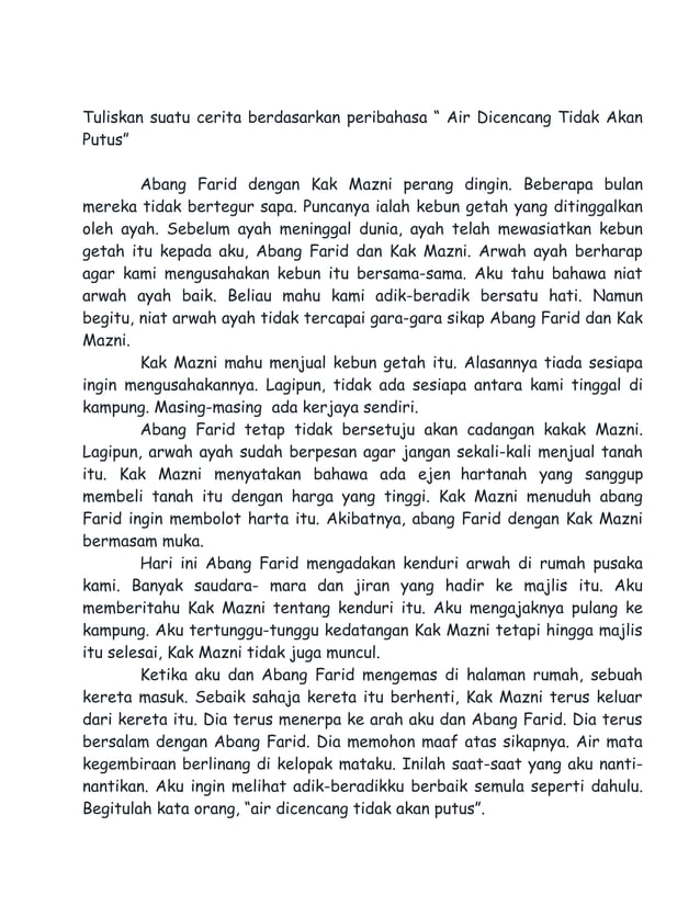 Contoh karangan bm | DOC