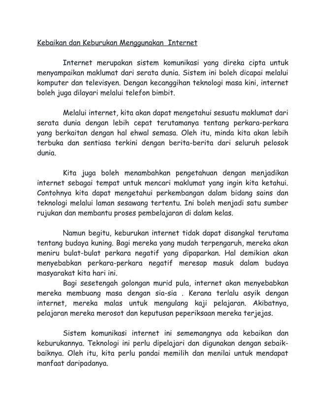 Contoh karangan bm | PDF