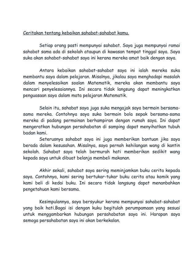 Contoh karangan bm | PDF