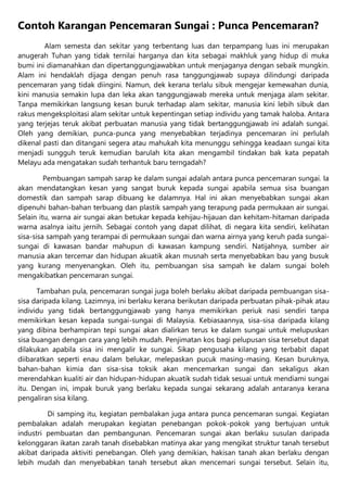 Contoh Karangan Pencemaran Sungai.docx