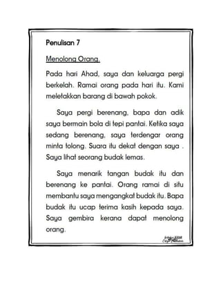 Contoh Karangan Tahun 2 2019 Semakan Docx