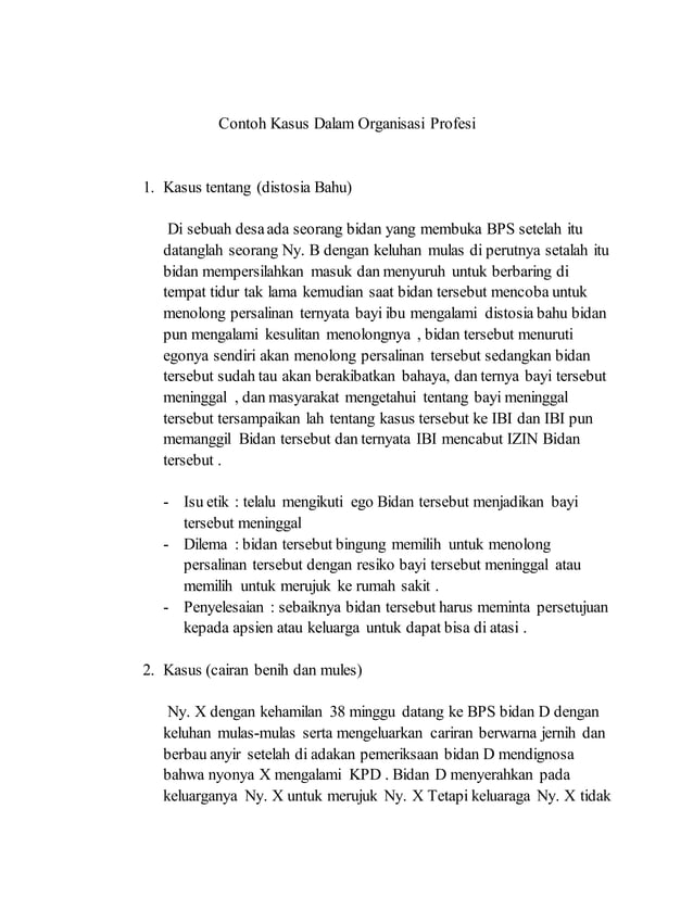 Contoh kasus isu etik | DOCX