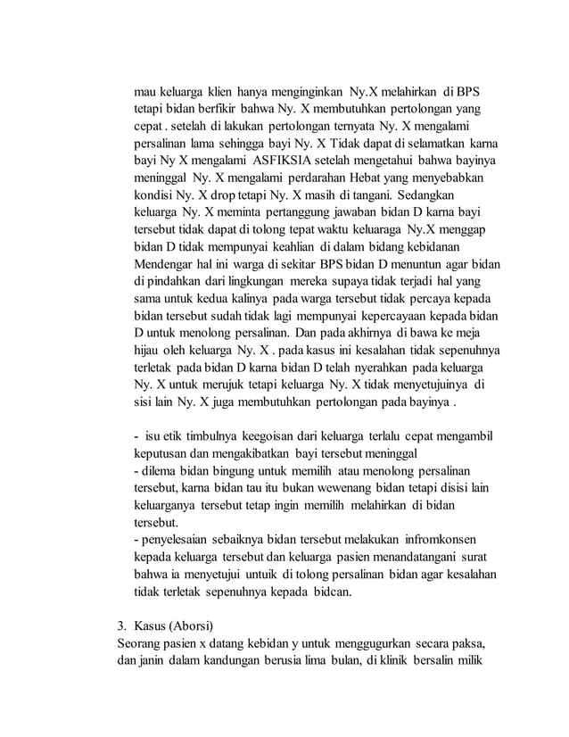 Contoh kasus isu etik | DOCX