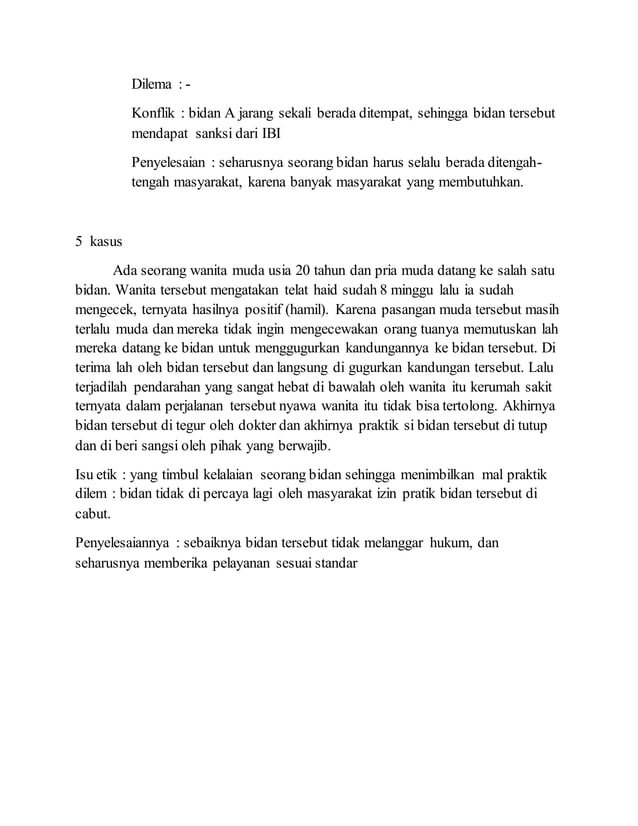 Contoh kasus isu etik | DOCX