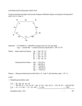Contoh kasus poligon tertutup | PDF