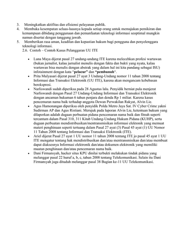 Contoh kasus uu ite | DOCX
