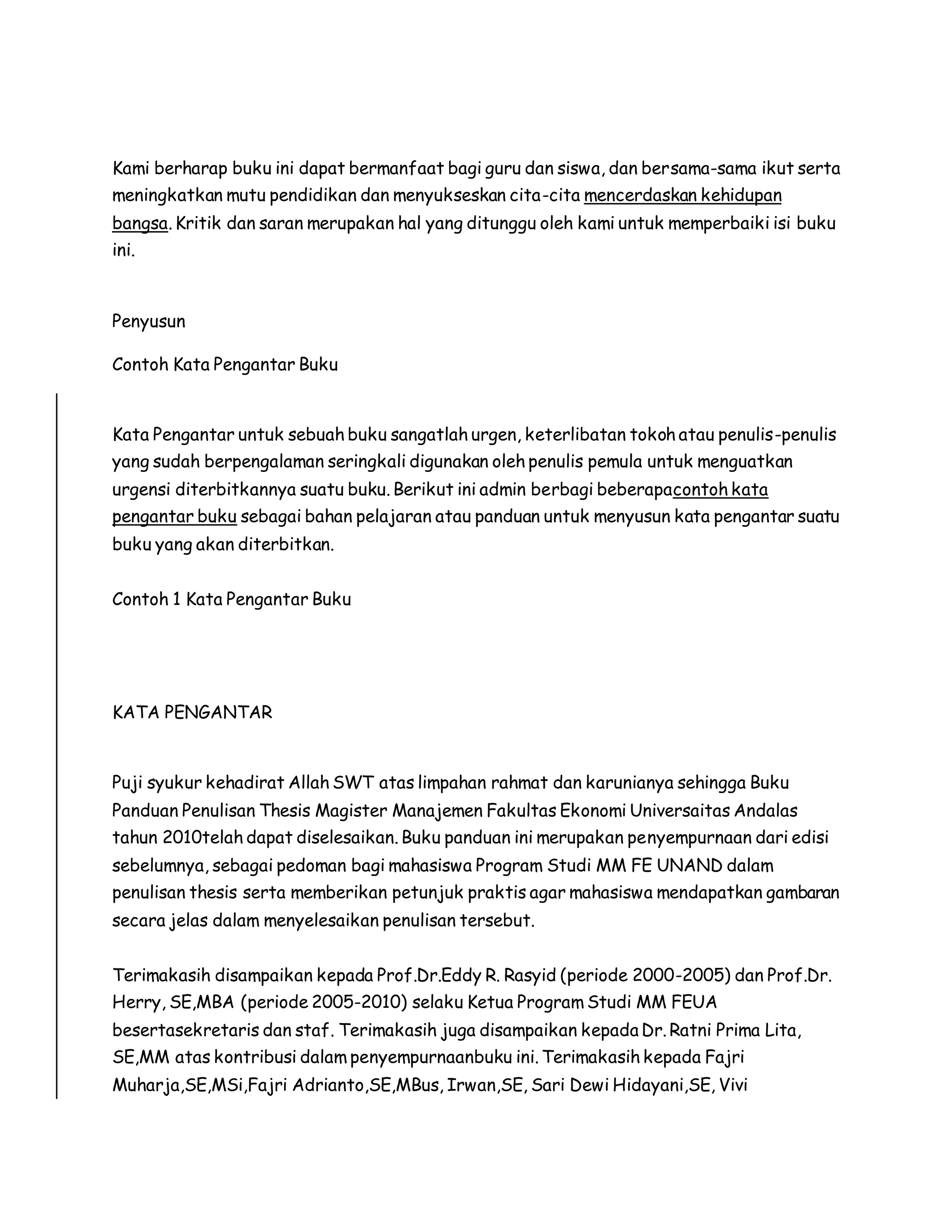 Contoh kata pengantar | DOCX