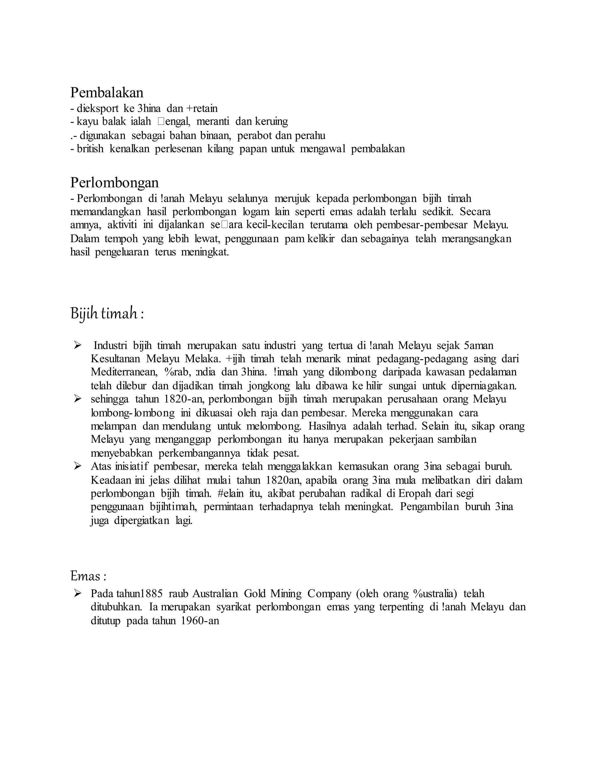 Contoh kekayaan hasil bumi | DOCX