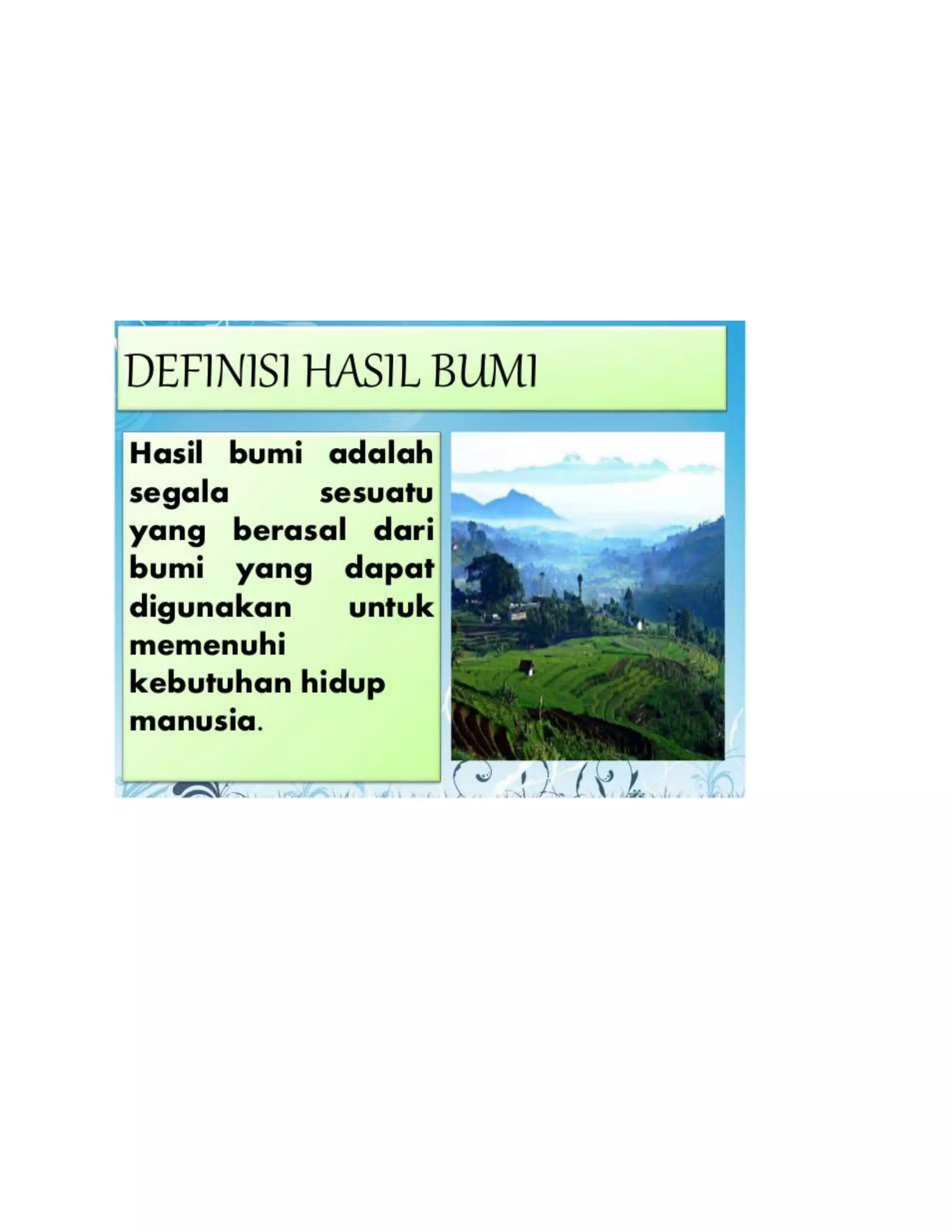 Contoh kekayaan hasil bumi | DOCX