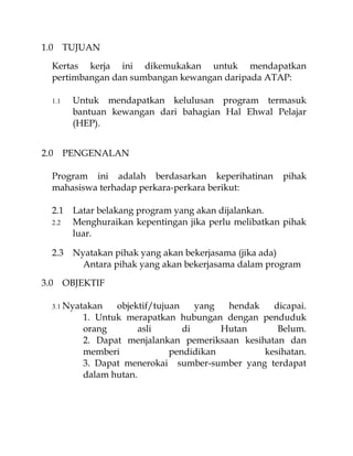 Contoh kertas kerja | DOC