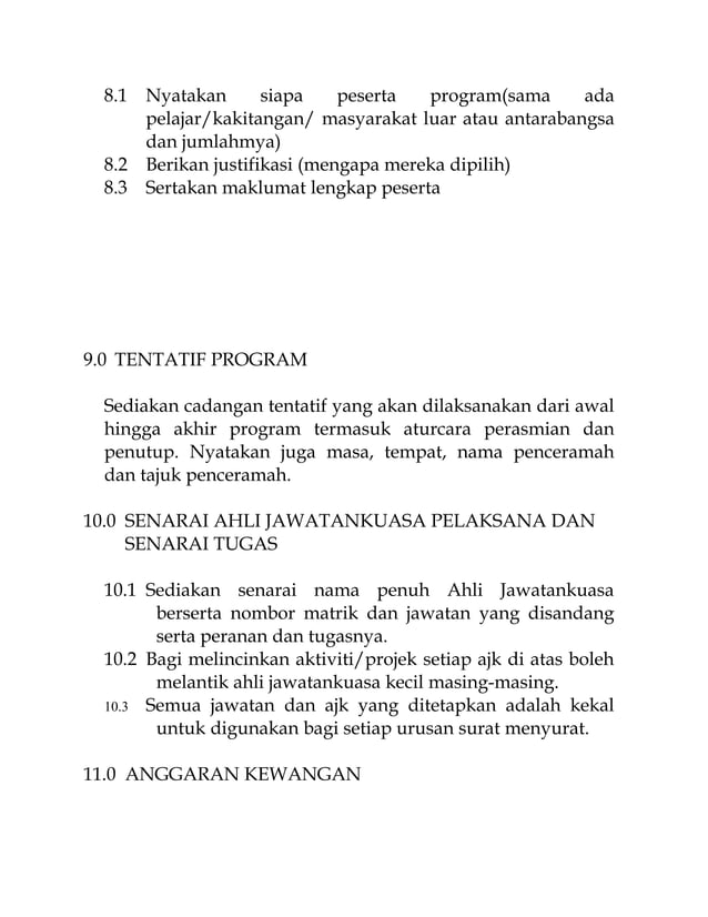 Contoh kertas kerja | DOC