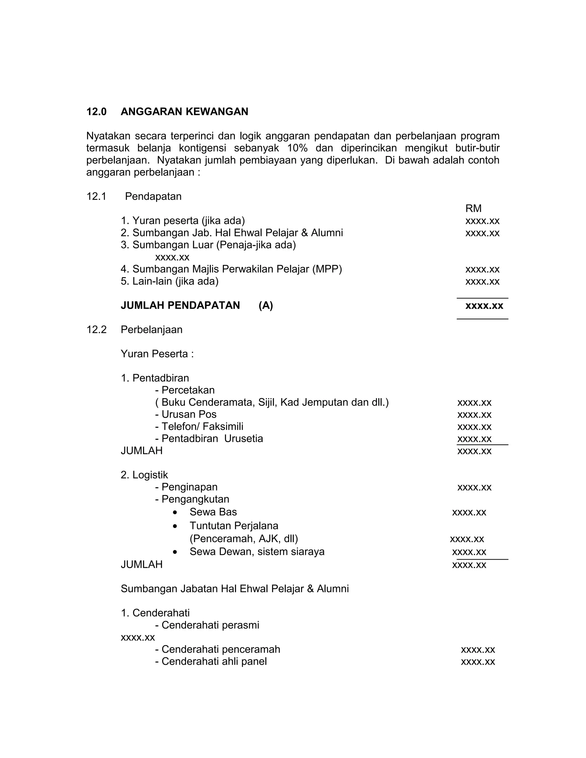 Contoh kertas kerja | DOC