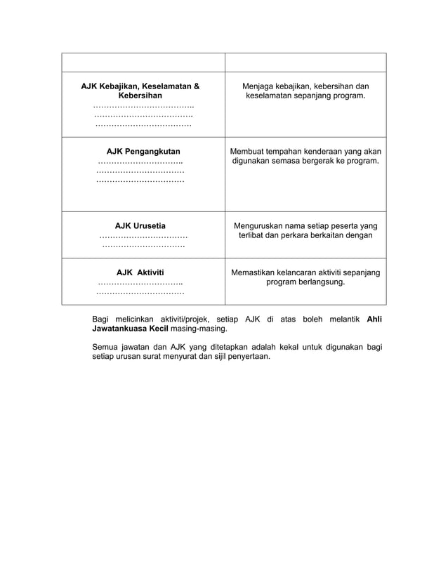 Contoh kertas kerja | DOC