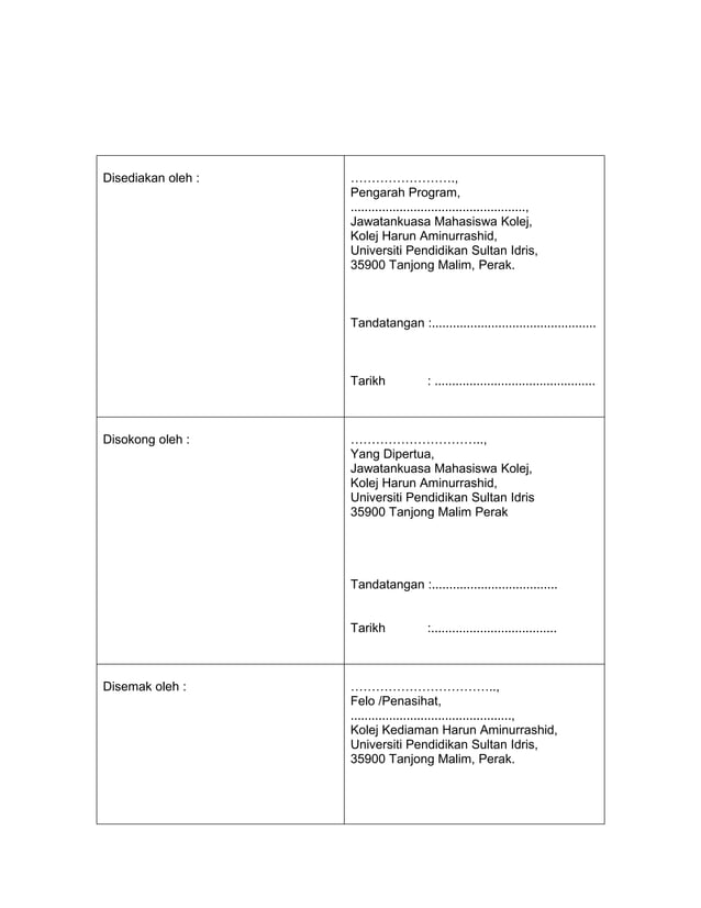 Contoh kertas kerja | DOC