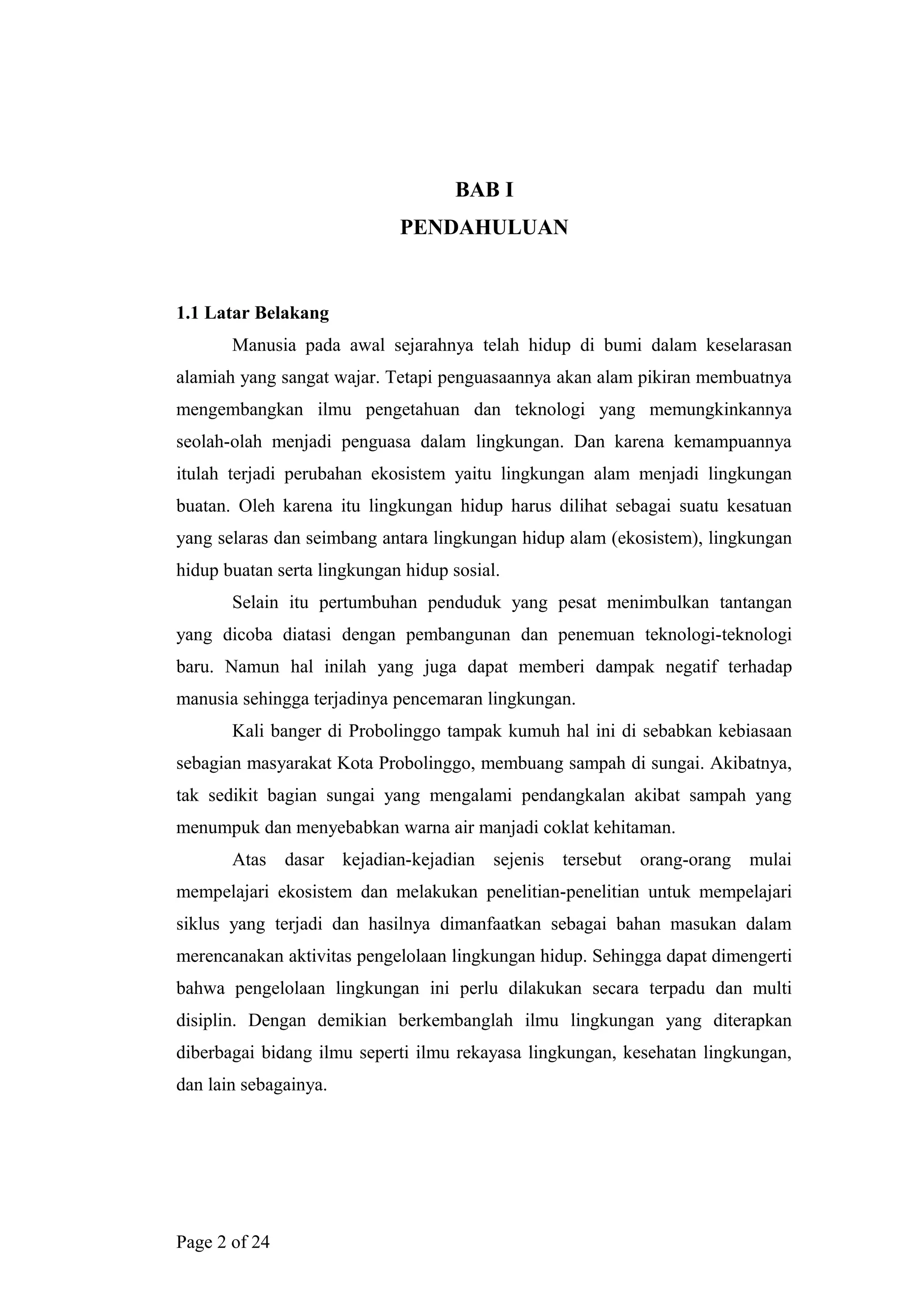 Contoh kir kali banger | PDF