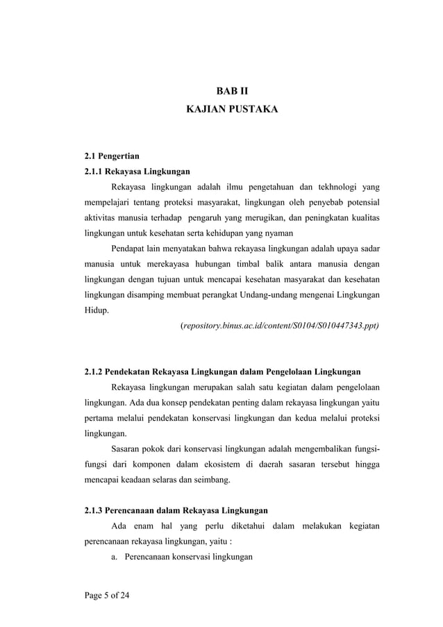 Contoh kir kali banger | PDF