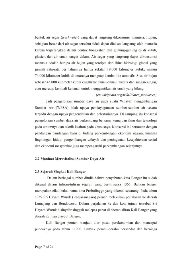 Contoh kir kali banger | PDF