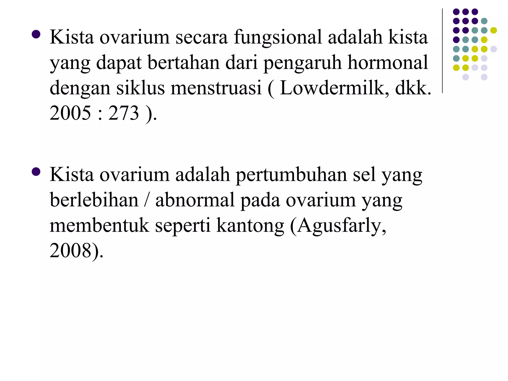 Contoh kista ovarium | PPT