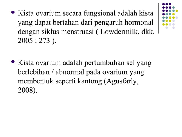 Contoh kista ovarium | PPT