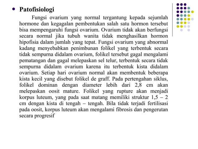 Contoh kista ovarium | PPT