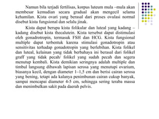 Contoh kista ovarium | PPT