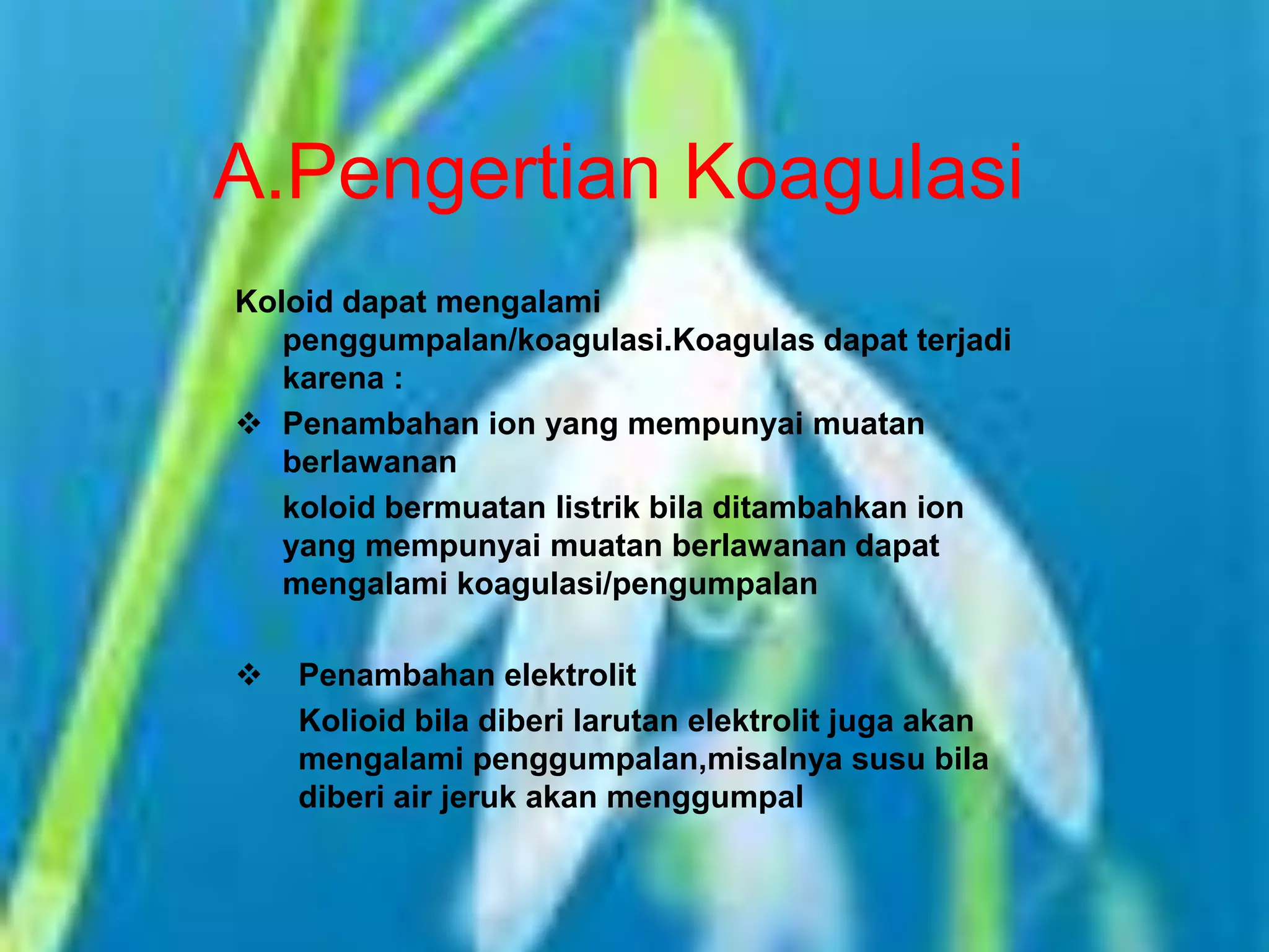 Contoh koagulasi dalam kehidupan sehari hari | PPTX