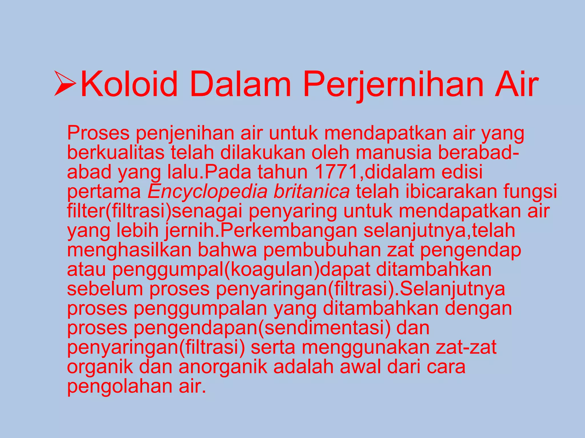 Contoh koagulasi dalam kehidupan sehari hari | PPTX