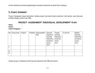 Contoh konsep pengembangan karyawan berpotensi by daniel doni sundjojo ...