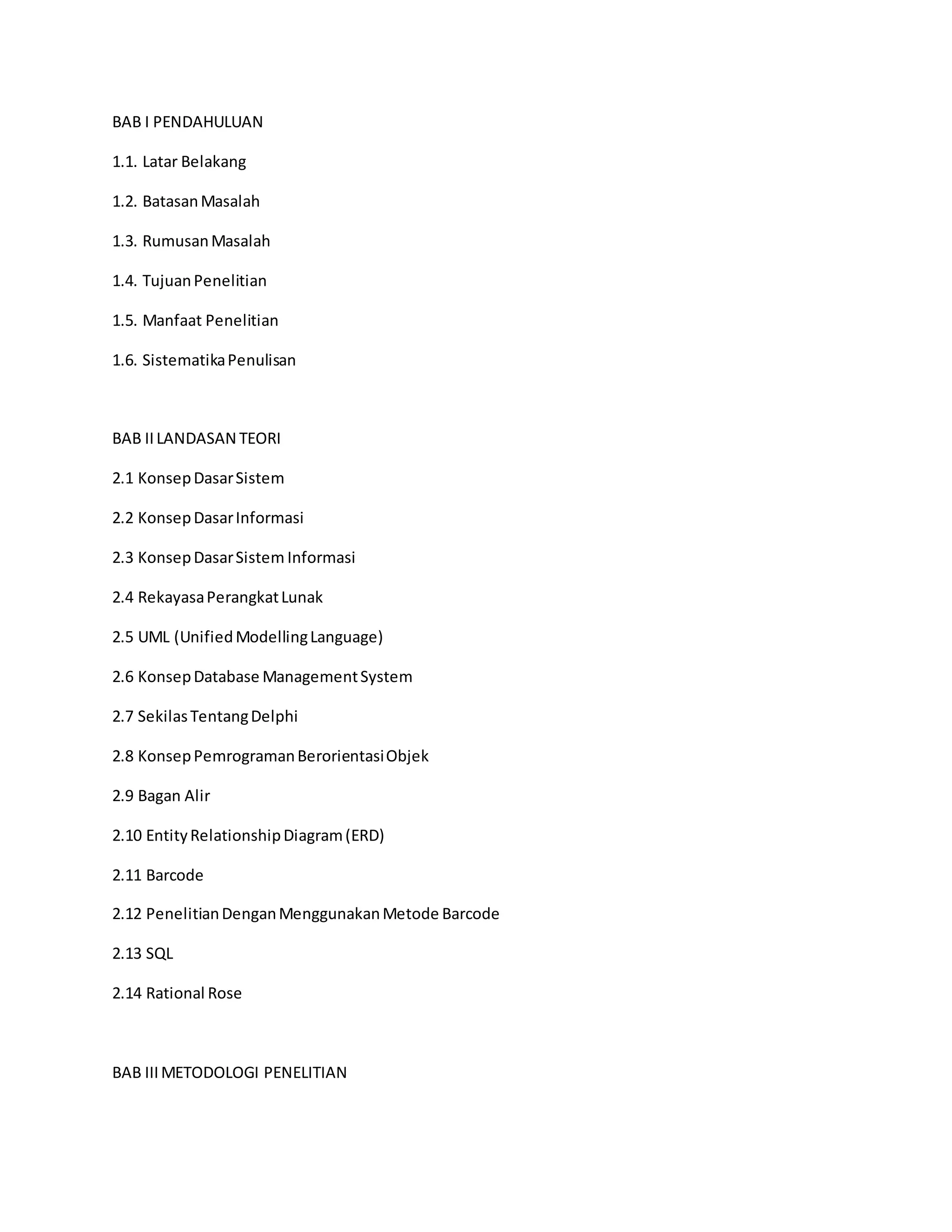 Contoh kp absensi | PDF