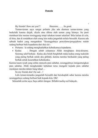 Contoh Kultum | DOC