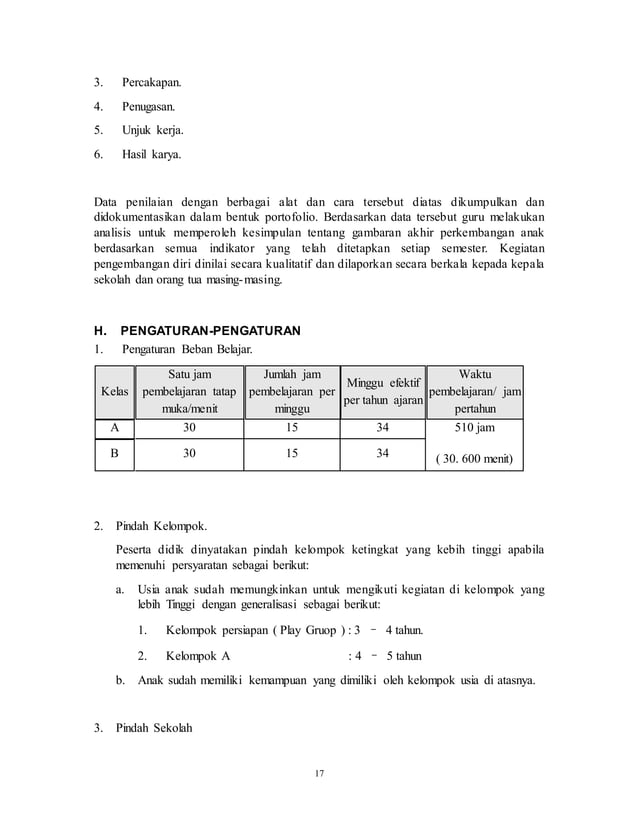 Contoh kurikulum ktsp paud 2013 | DOCX