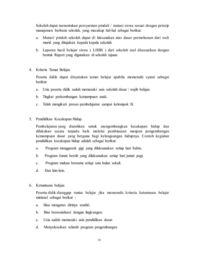 Contoh kurikulum ktsp paud 2013 | DOCX